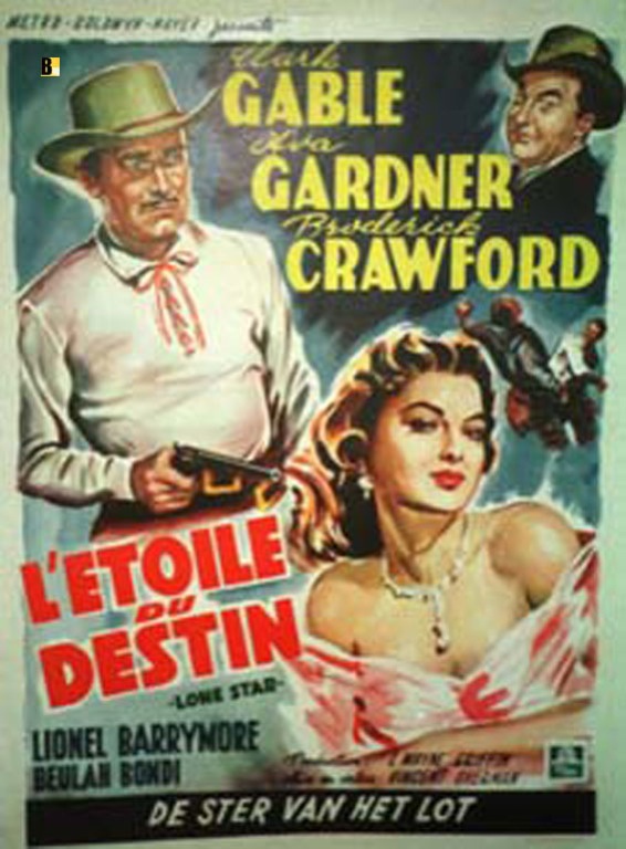 "ESTRELLA DEL DESTINO" MOVIE POSTER - "LONE STAR" MOVIE POSTER