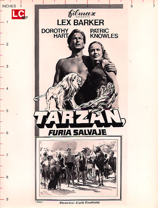 "TARZAN FURIA SALVAJE" MOVIE POSTER - "TARZAN SAVAGE FURY" MOVIE POSTER
