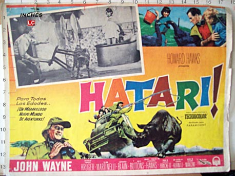"HATARI" MOVIE POSTER - "HATARI" MOVIE POSTER