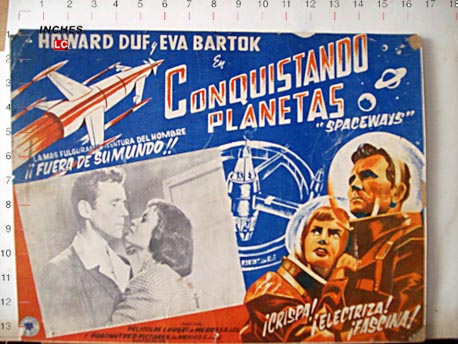 "CONQUISTANDO PLANETAS" MOVIE POSTER - "SPACEWAYS" MOVIE POSTER