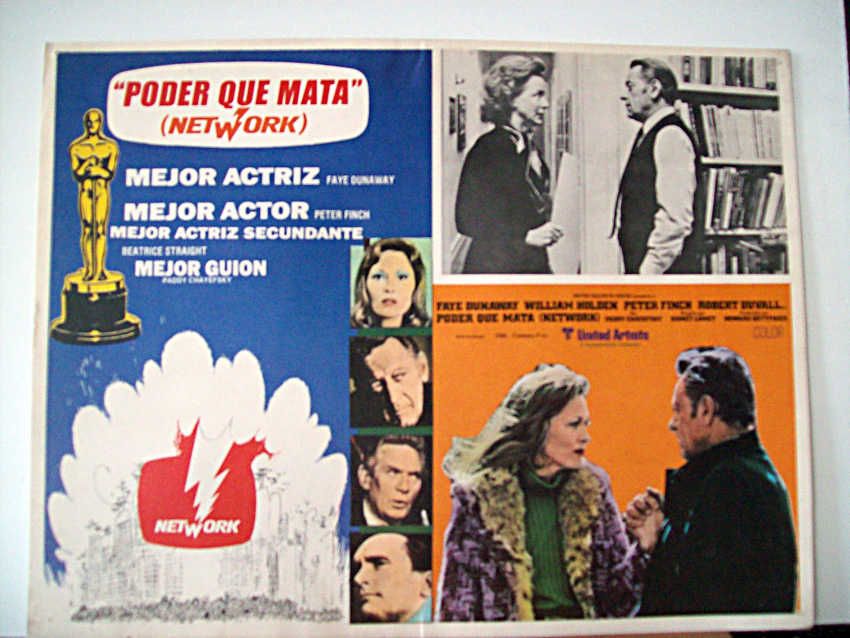 "PODER QUE MATA" MOVIE POSTER - "NETWORK" MOVIE POSTER