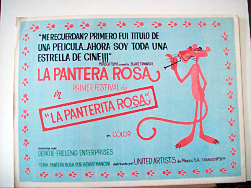 "LA PANTERA ROSA" MOVIE POSTER - "THE PINK PANTHER" MOVIE POSTER
