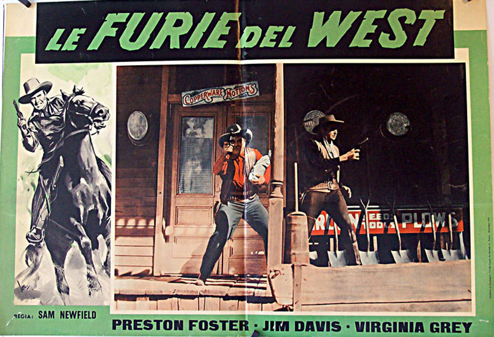 "LE FURIE DEL WEST" MOVIE POSTER - "THREE DESPERATE MEN" MOVIE POSTER