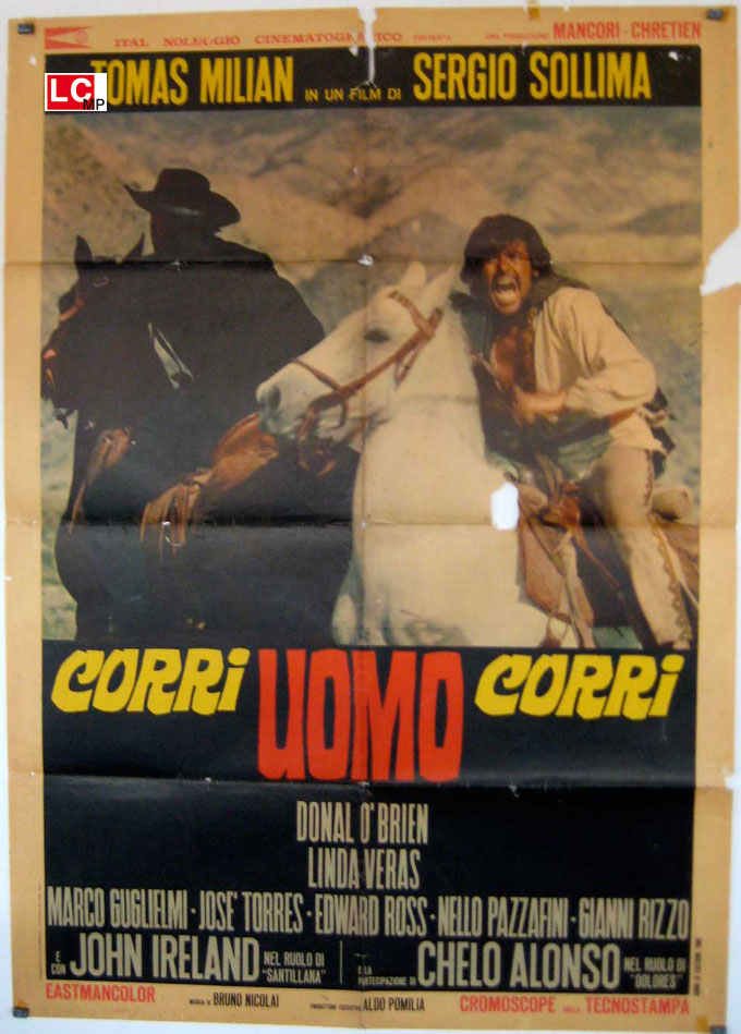 "CORRI UOMO CORRI" MOVIE POSTER - "CORRE HOMBRE CORRE" MOVIE POSTER