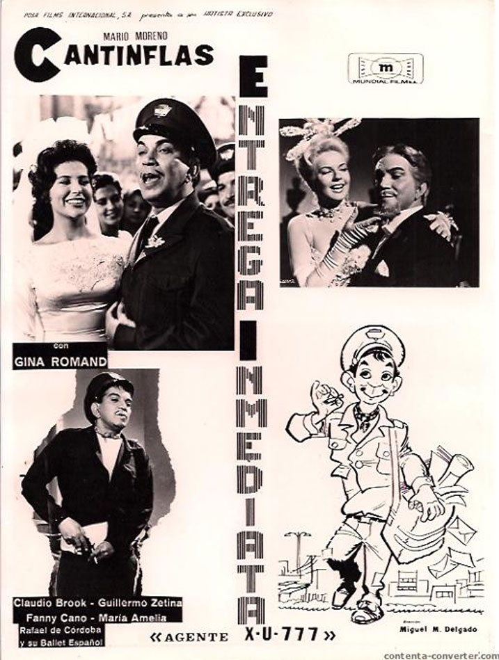 "CANTINFLAS ENTREGA INMEDIATA" MOVIE POSTER - "ENTREGA INMEDIATA" MOVIE ...