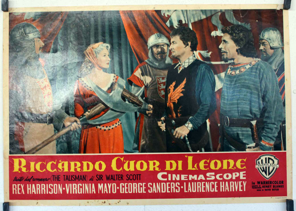 "RICCARDO CUOR DI LEONE" MOVIE POSTER - "KING RICHARD AND THE CRUSADERS" MOVIE POSTER