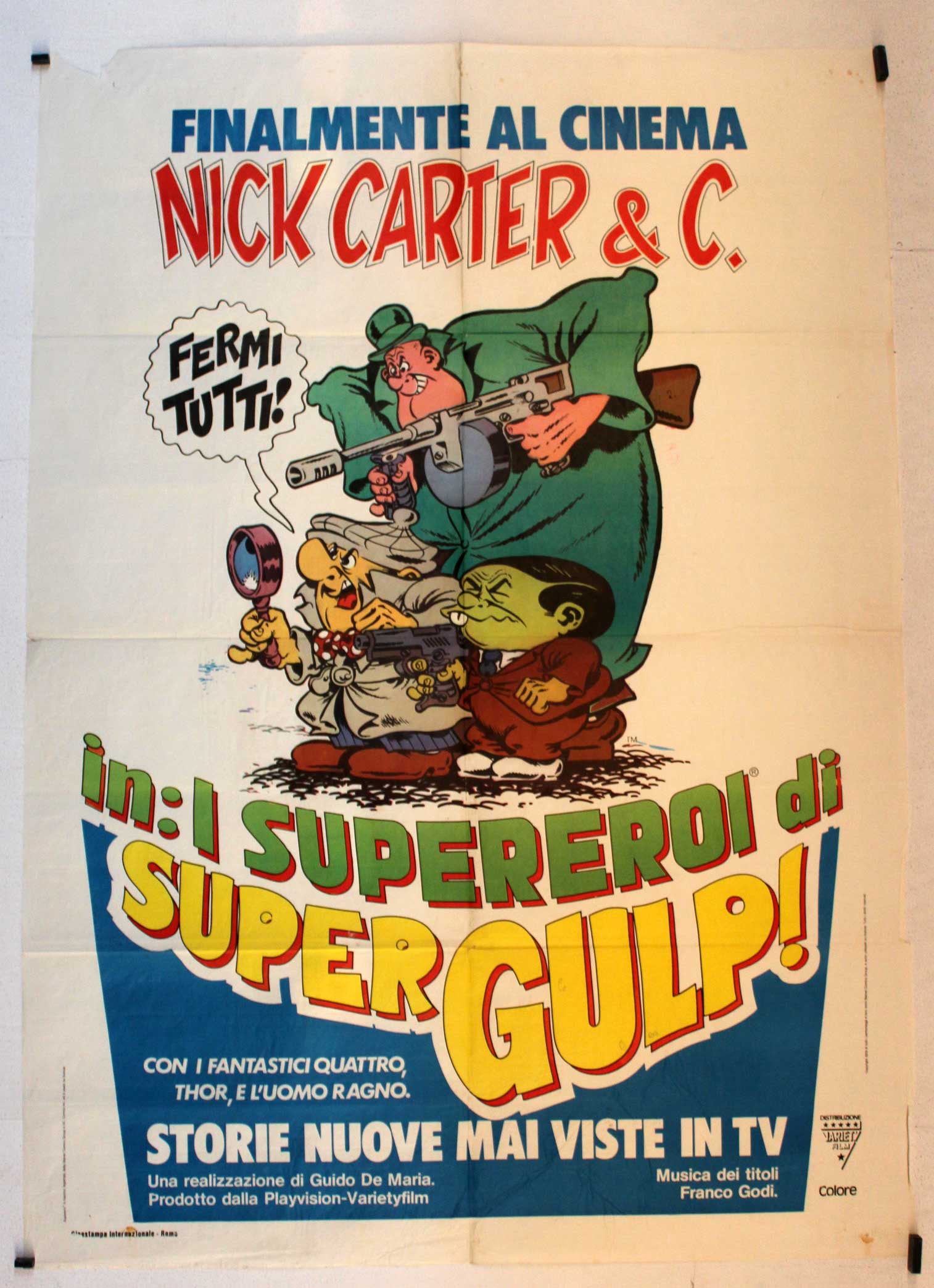 "SUPER GULP" MOVIE POSTER - "NICK CARTER" MOVIE POSTER