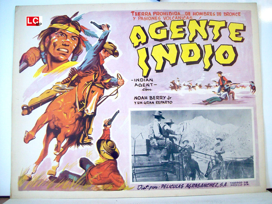 "AGENTE INDIO" MOVIE POSTER - "INDIAN AGENT" MOVIE POSTER