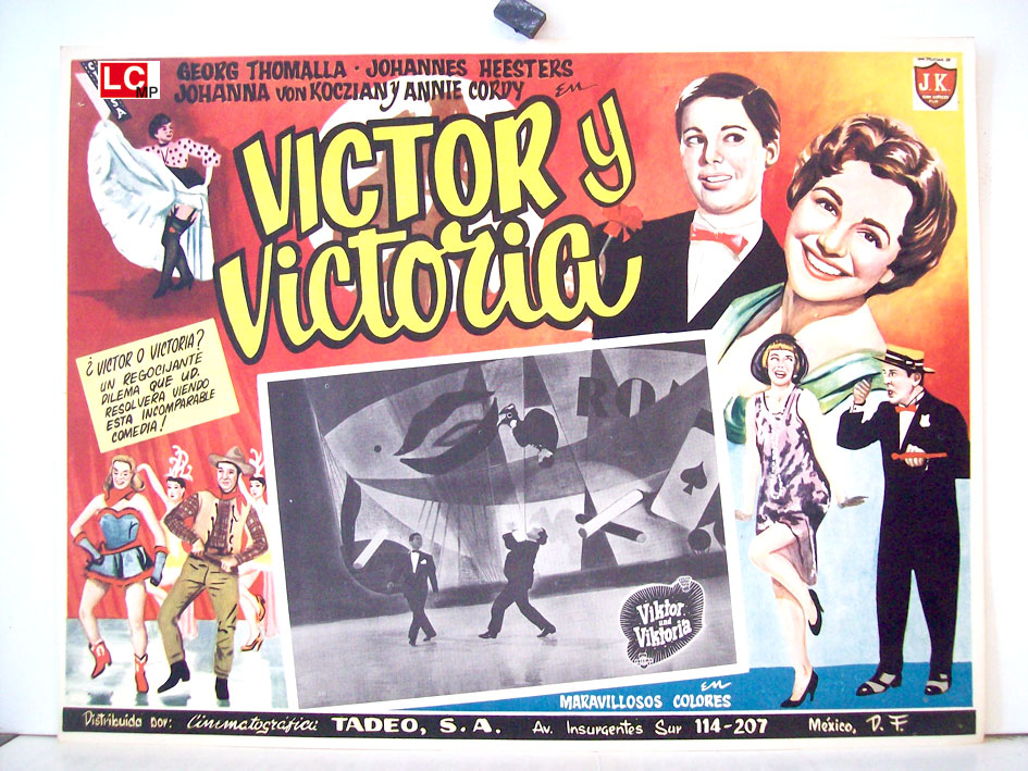 "VICTOR Y VICTORIA" MOVIE POSTER - "VIKTOR UND VICTORIA" MOVIE POSTER