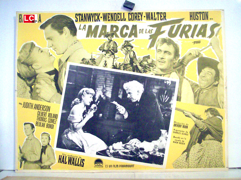 "LA MARCA DE LAS FURIAS" MOVIE POSTER - "THE FURIES" MOVIE POSTER