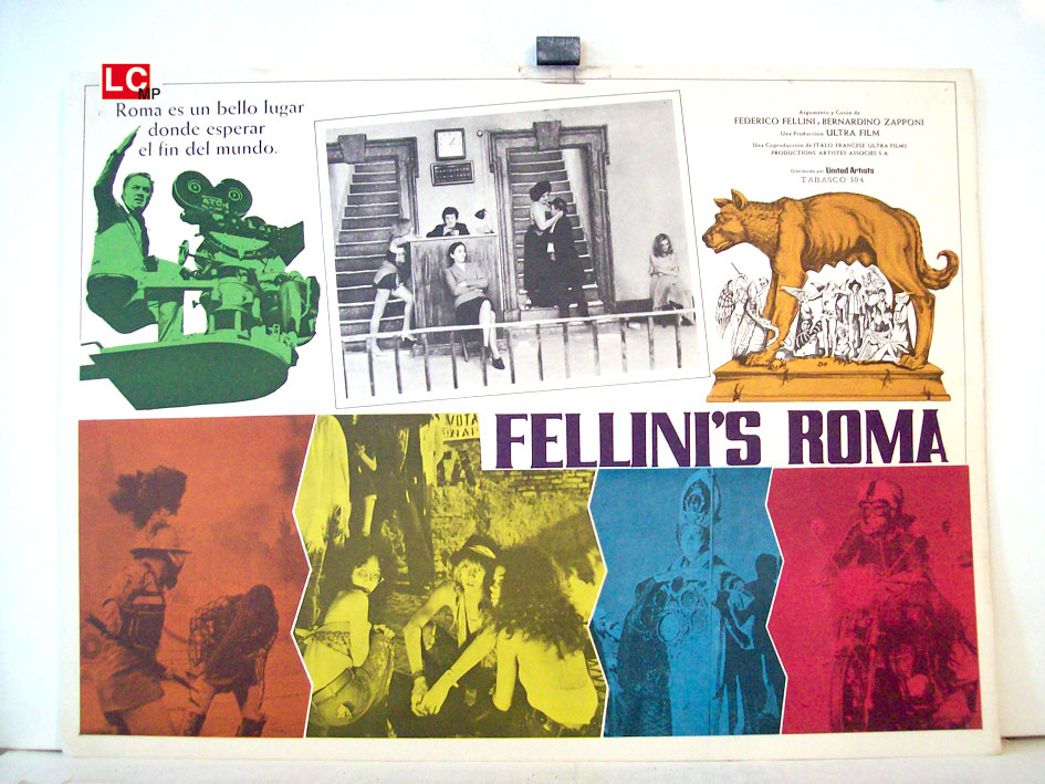 "FELLINI ROMA" MOVIE POSTER - "FELLINI'S ROMA" MOVIE POSTER
