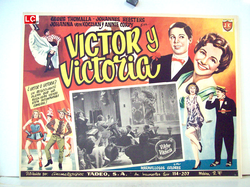 "VICTOR Y VICTORIA" MOVIE POSTER - "VIKTOR UND VICTORIA" MOVIE POSTER