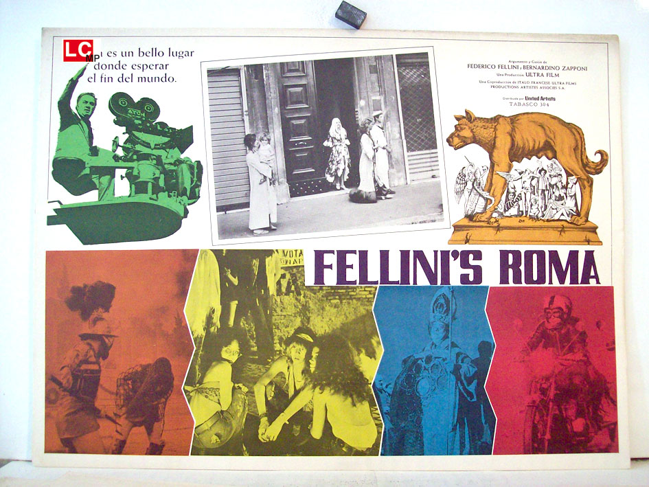 "FELLINI ROMA" MOVIE POSTER - "FELLINI'S ROMA" MOVIE POSTER