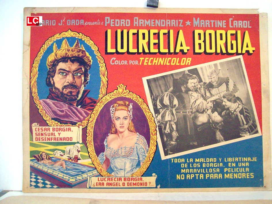"LUCRECIA BORGIA" MOVIE POSTER - "LUCRECIA BORGIA" MOVIE POSTER
