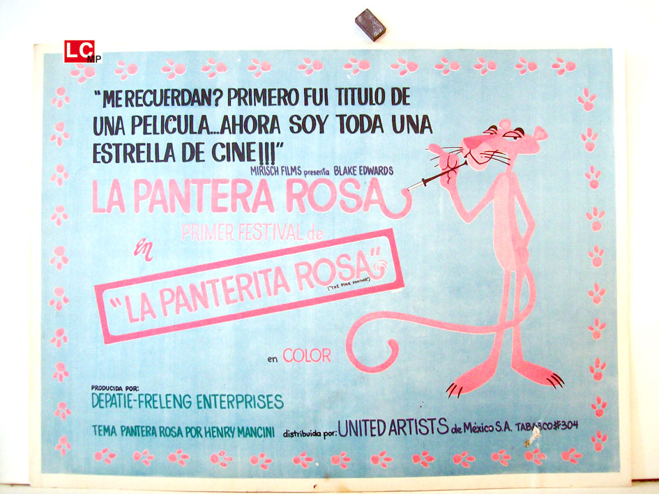 "LA PANTERA ROSA" MOVIE POSTER - "THE PINK PANTHER" MOVIE POSTER