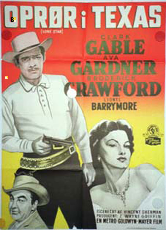 "ESTRELLA DEL DESTINO" MOVIE POSTER - "LONE STAR" MOVIE POSTER