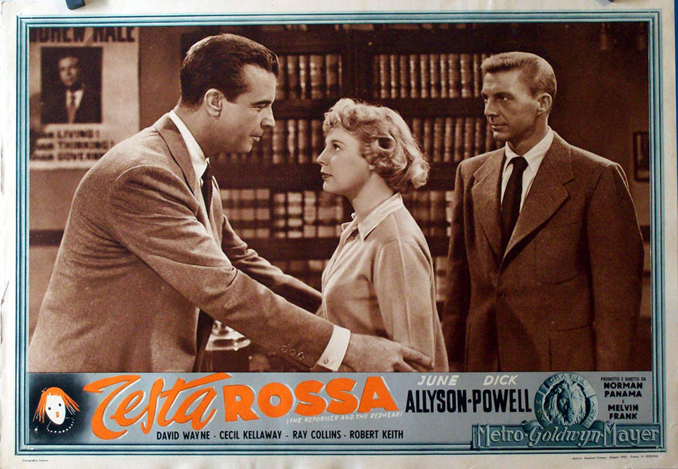 "TESTA ROSSA" MOVIE POSTER - "THE REFORMER AND THE REDHEAD" MOVIE POSTER