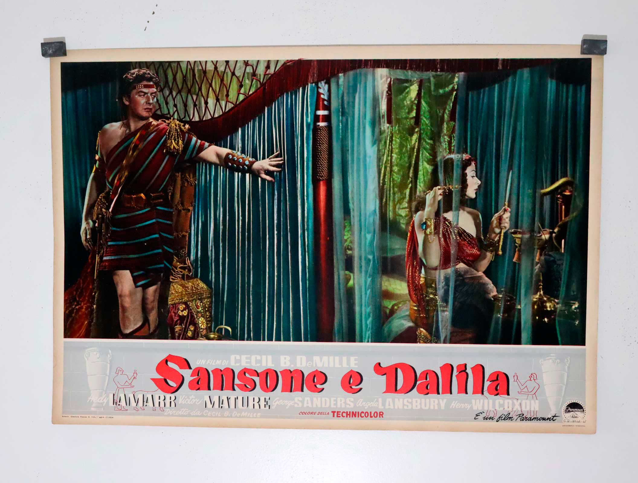 "SANSONE E DALILA" MOVIE POSTER - "SAMSON AND DELILAH" MOVIE POSTER