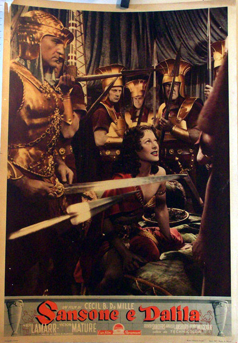 "SANSONE E DALILA" MOVIE POSTER - "SAMSON AND DELILAH" MOVIE POSTER