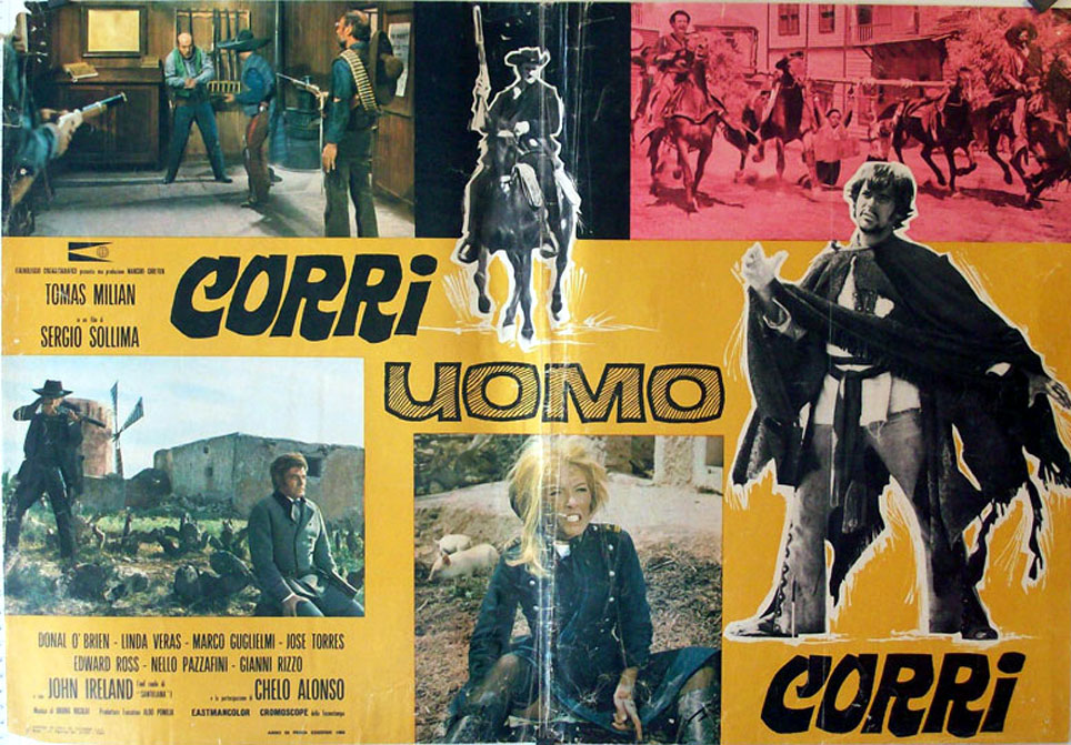 "CORRI UOMO CORRI" MOVIE POSTER - "CORRE HOMBRE CORRE" MOVIE POSTER