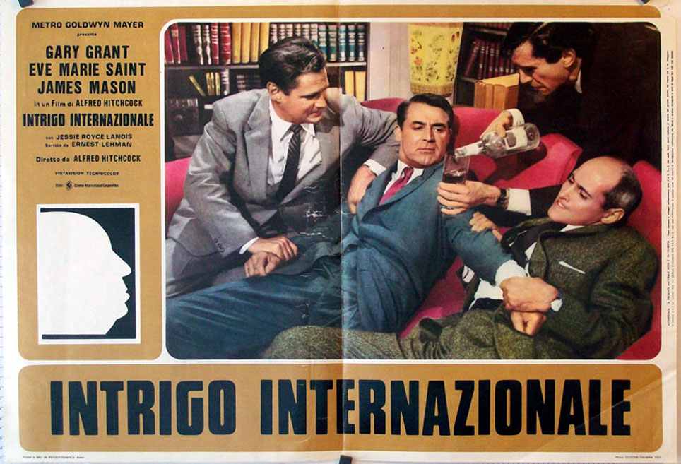 "INTRIGO INTERNAZIONALE" MOVIE POSTER - "NORTH BY NORTHWEST" MOVIE POSTER