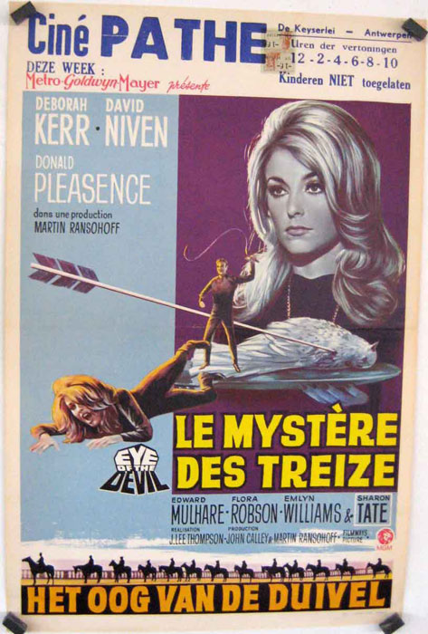 "LE MYSTERE DES TREIZE" MOVIE POSTER - "EYE OF THE DEVIL" MOVIE POSTER